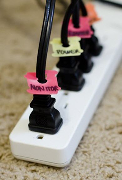 A clever way to identify power cords – Do It And How