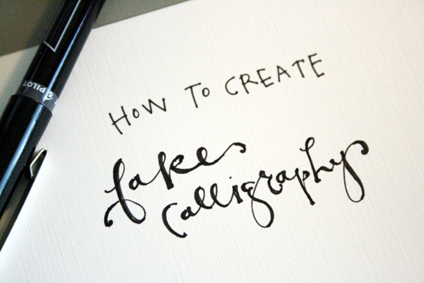 Fake Calligraphy – Do It And How