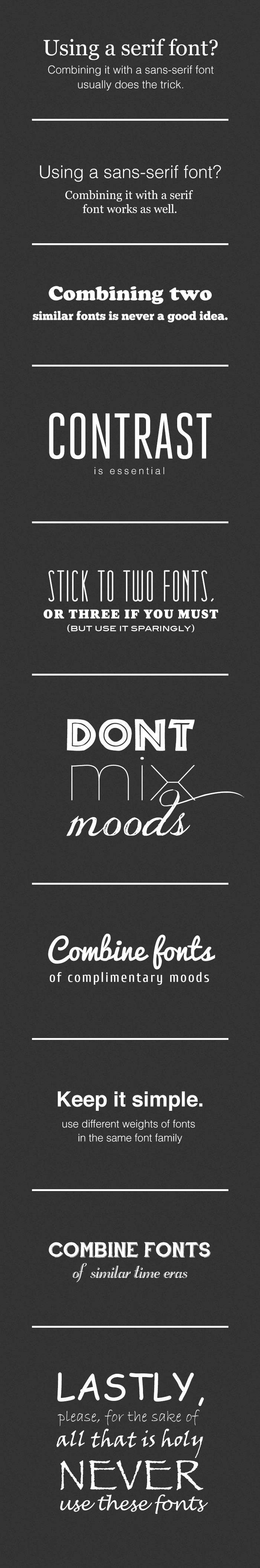 Combining Fonts Tips – Do It And How