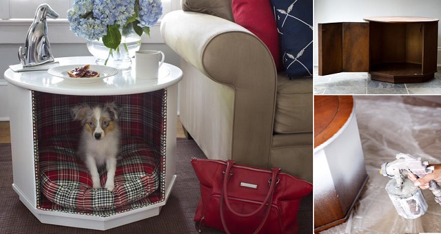 End Table Pet Bed Refashion – Do It And How