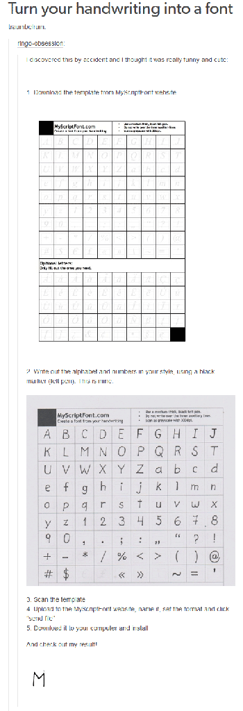 DIY Handwriting Font – Do It And How
