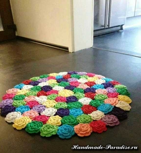Crocheted Rose Rug – Do It And How