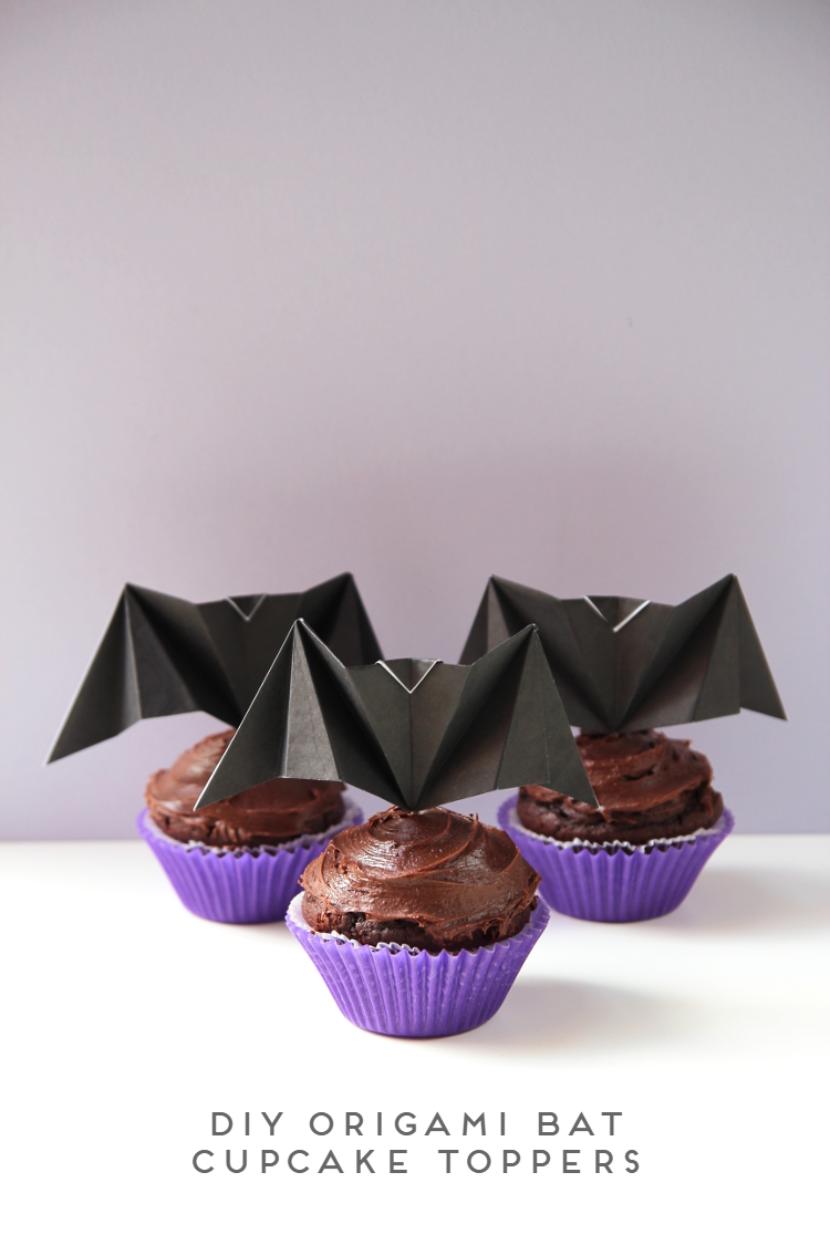 Origami Bat Cupcake Toppers – Do It And How