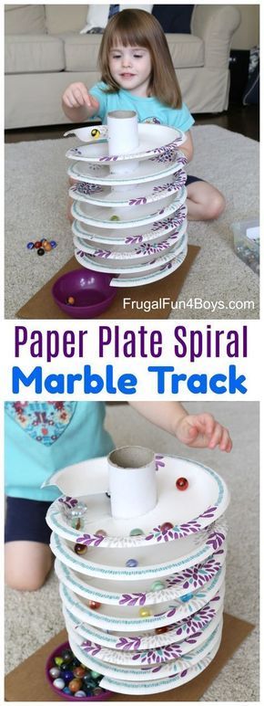 Paper Plate Spiral Marble Tower – Do It And How