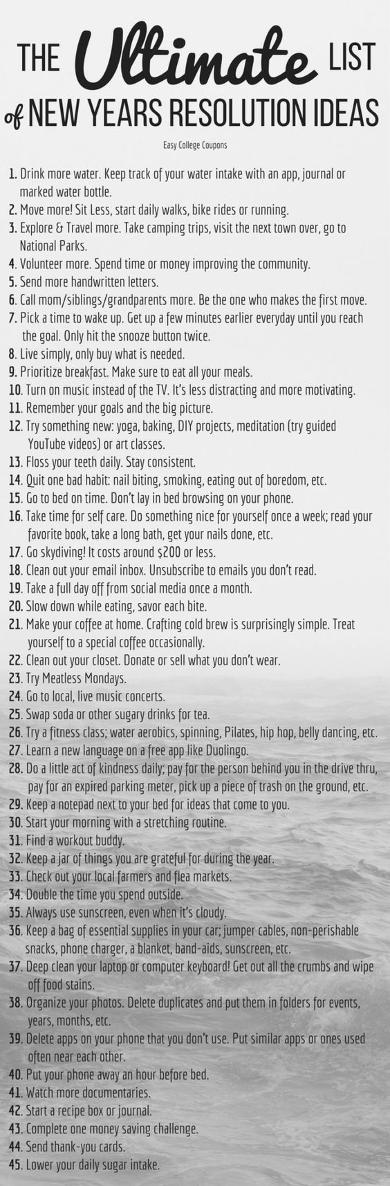 Ultimate Resolutions List – Do It And How