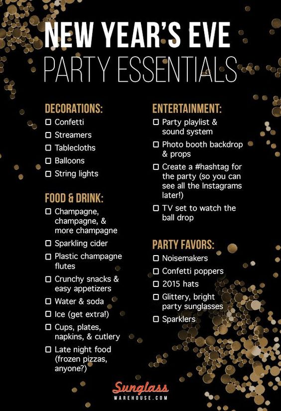 New Year’s Eve Party Checklist – Do It And How