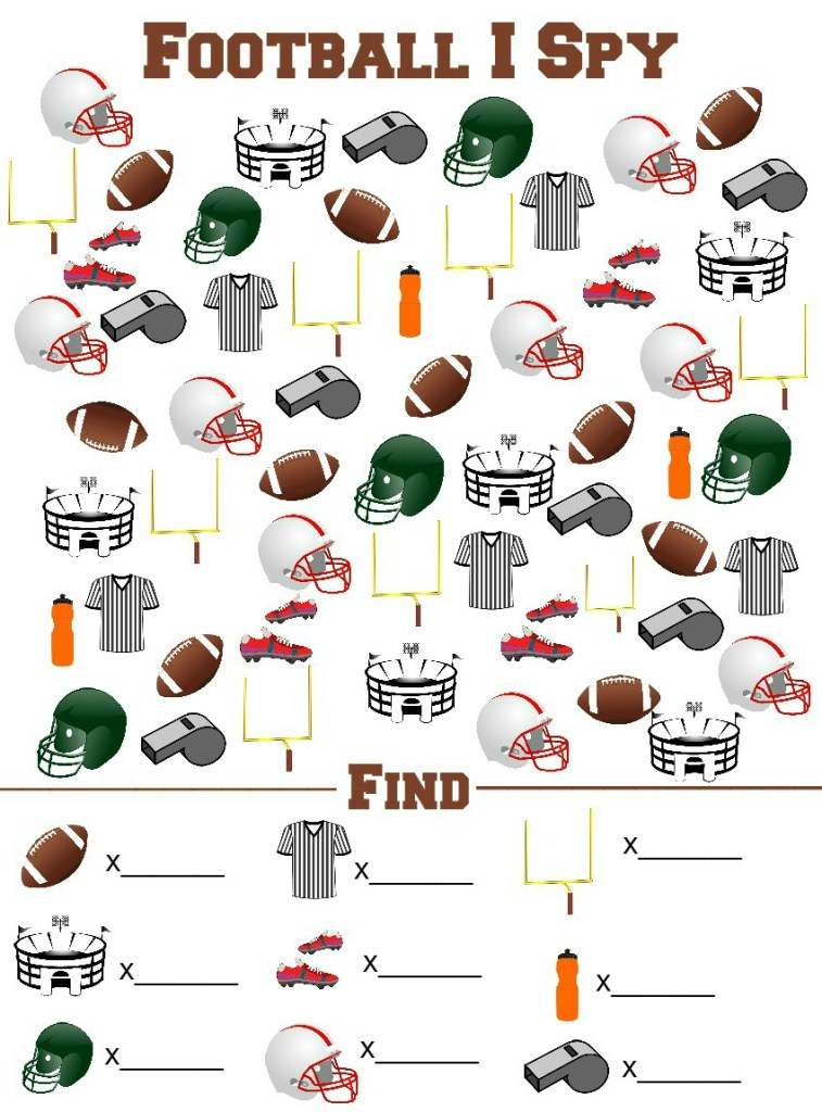 Football I Spy Game Printable – Do It And How